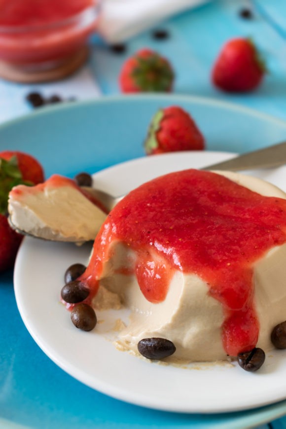 Strawberry Mocha Panna Cotta Recipe | So Nourished